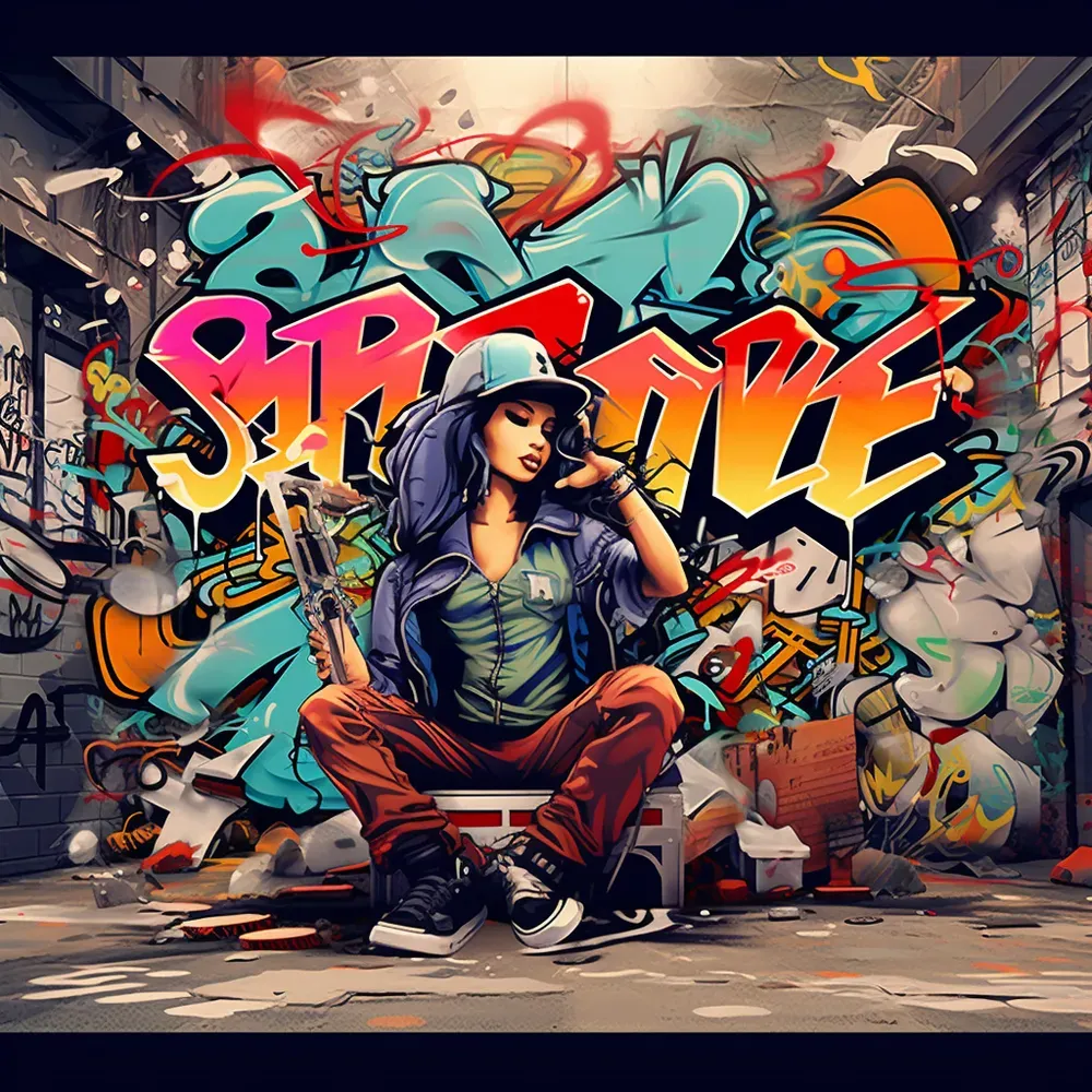 Realistic Graffiti Compositions Midjourney Prompt | PromptBase