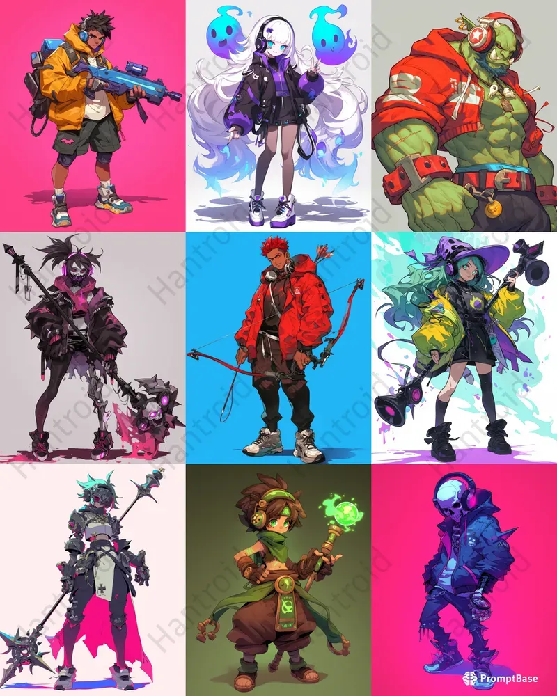 Nightcore Character Designs Midjourney Prompt | PromptBase