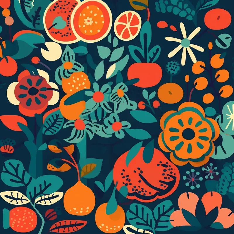 Vegetal Patterns Midjourney Prompt | PromptBase