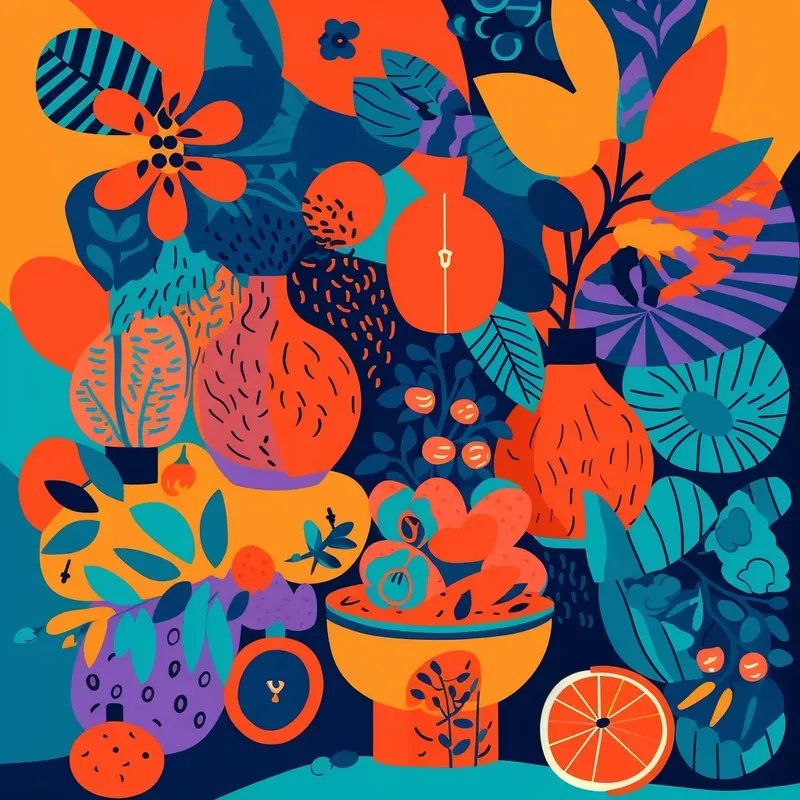 Vegetal Patterns Midjourney Prompt | PromptBase