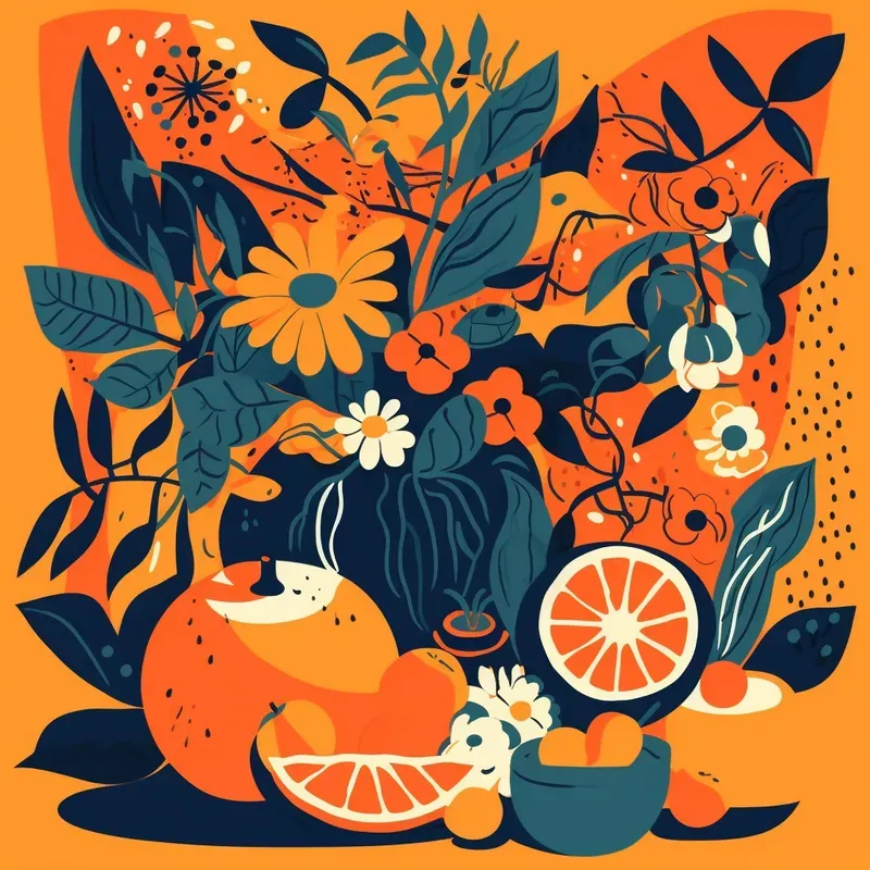 Vegetal Patterns Midjourney Prompt | PromptBase