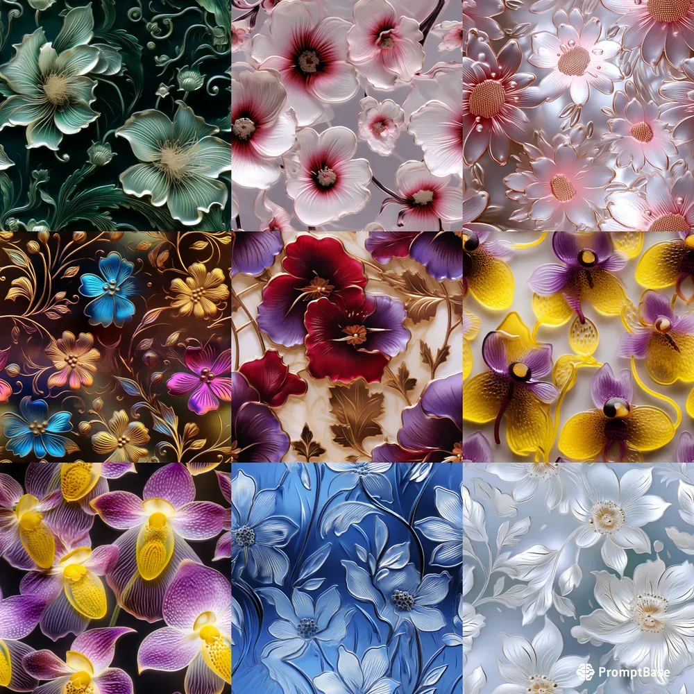 Mesmerising Repeating Floral Patterns Midjourney Prompt | PromptBase