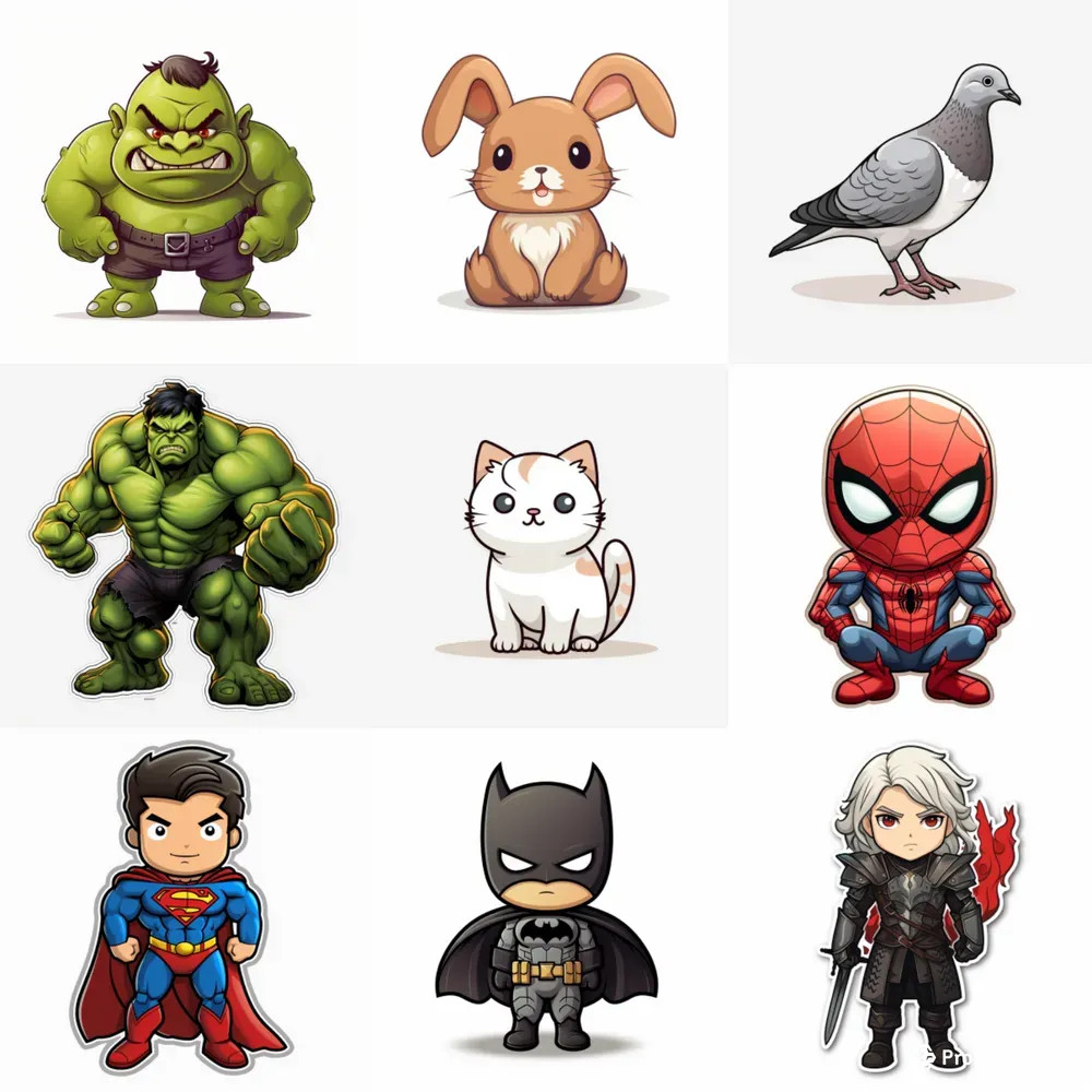 Super Cute 2D Characters Midjourney Prompt | PromptBase