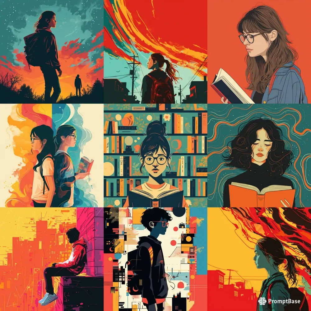 Ya Book Cover Art Midjourney Prompt | PromptBase