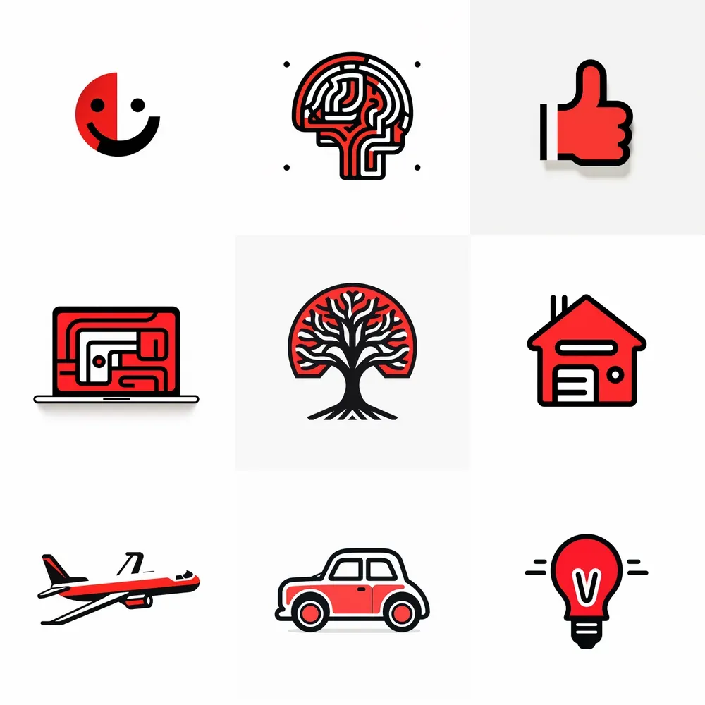 Simple Modern Minimalistic Vector Icons Midjourney Prompt | PromptBase