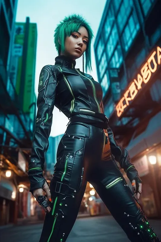Cyberpunk Alluring Women Hq Photos Midjourney Prompt | PromptBase
