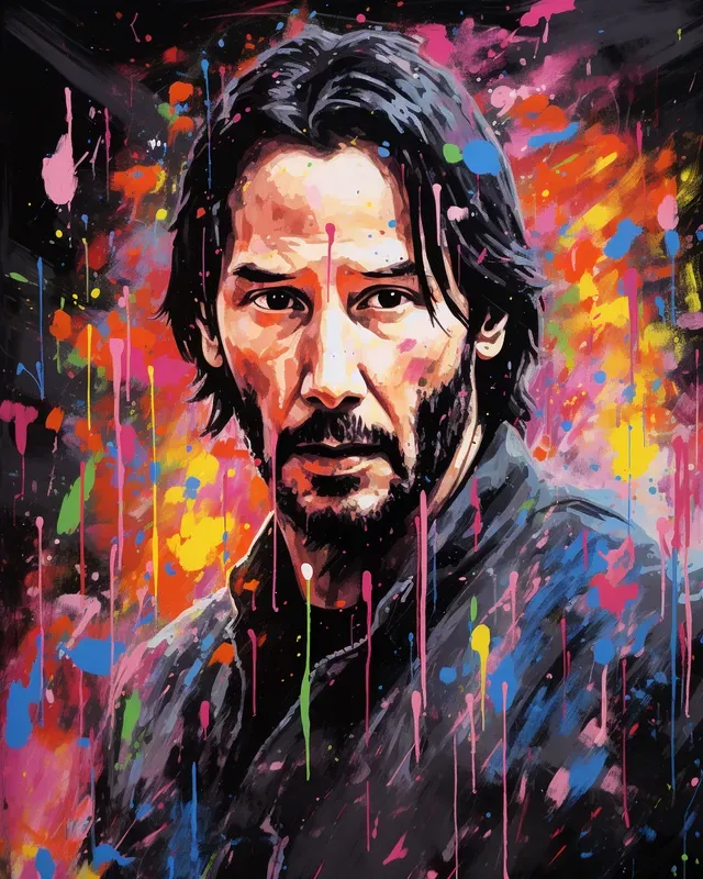 Vibrant Acrylic Splash Art Portraits Midjourney Prompt | PromptBase