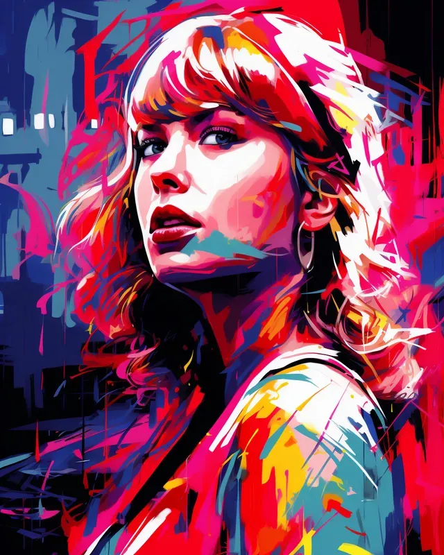 Vibrant Acrylic Splash Art Portraits Midjourney Prompt | PromptBase