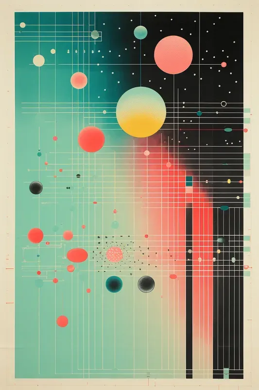 Abstract Risograph Art For Poster Designs Midjourney Prompt | PromptBase