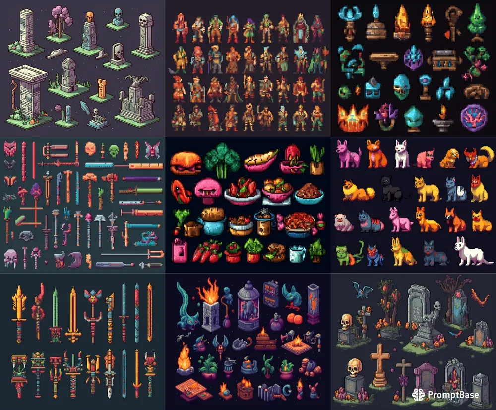 Mythical 8 Bit Pixel Art Midjourney Prompt | PromptBase