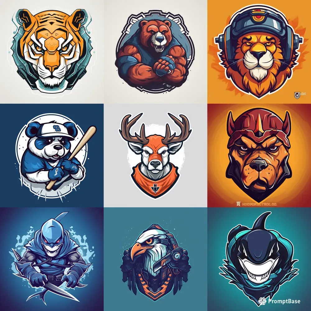 Angry Mascot Team Emblems Midjourney Prompt | PromptBase