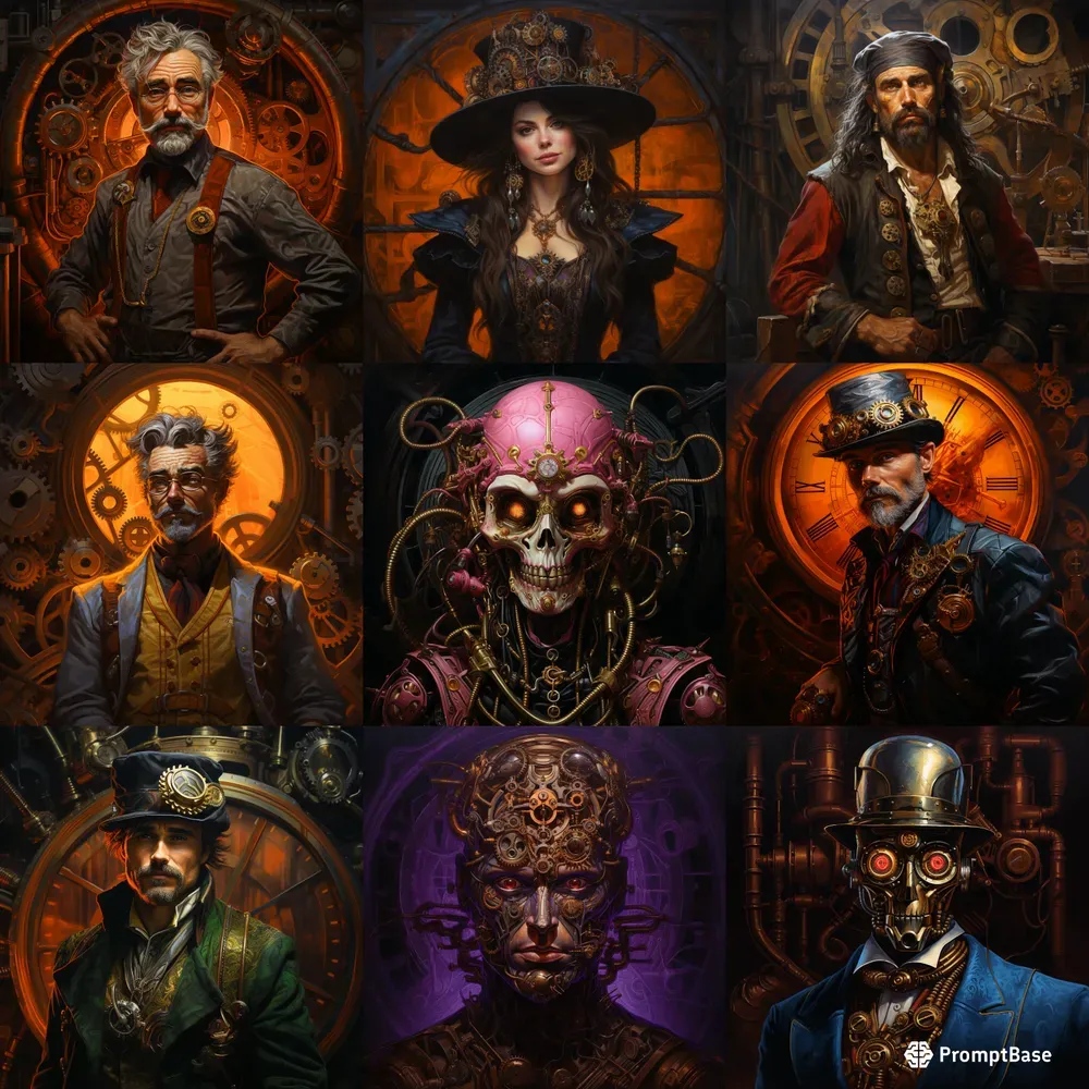 Steampunk Portraits Midjourney Prompt | PromptBase
