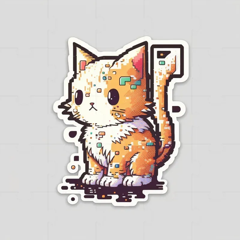 Retro Gaming Pixel Stickers Midjourney Prompt | PromptBase