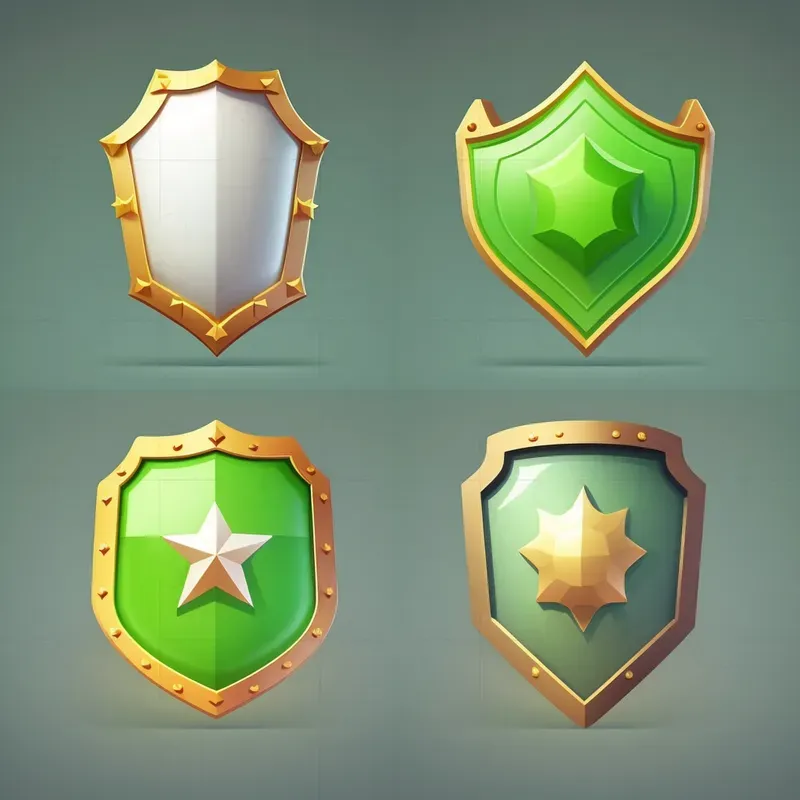 Mobile Games- Shield Game Assets Midjourney Prompt | PromptBase