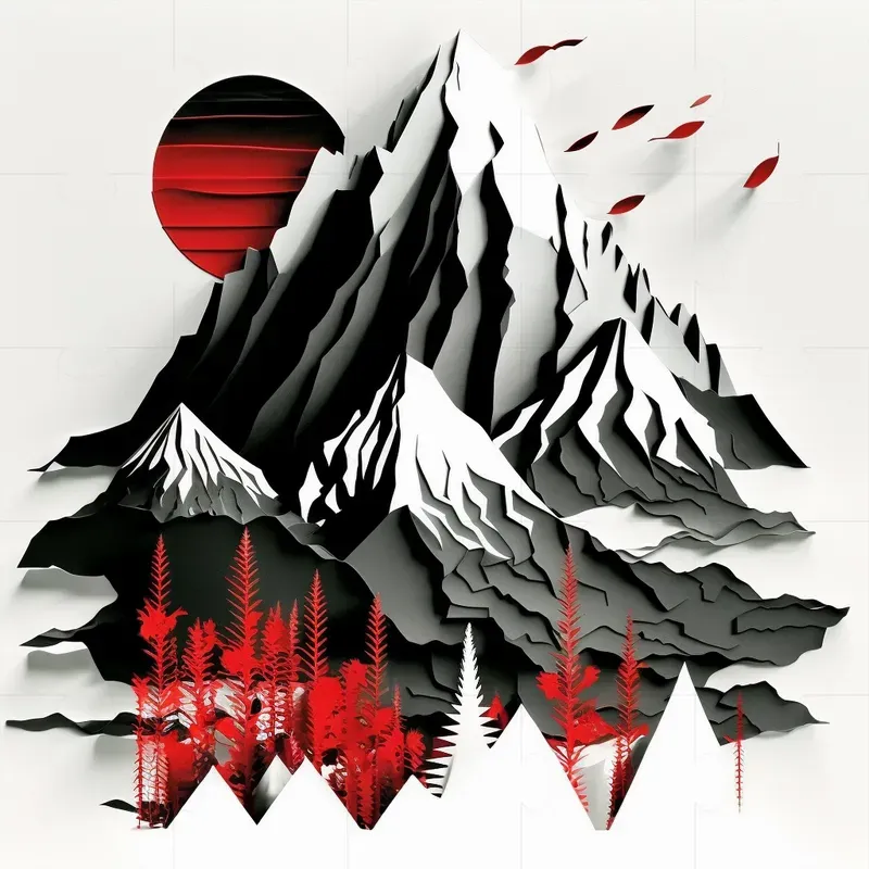 Paper Cut Album Designs Midjourney Prompt | PromptBase