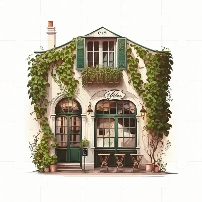 Restaurant Facades Illustrations Midjourney Prompt | PromptBase