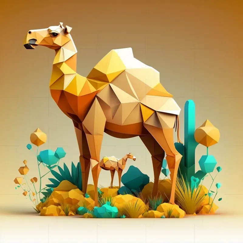 Polygon Animals Illustrations Midjourney Prompt | PromptBase