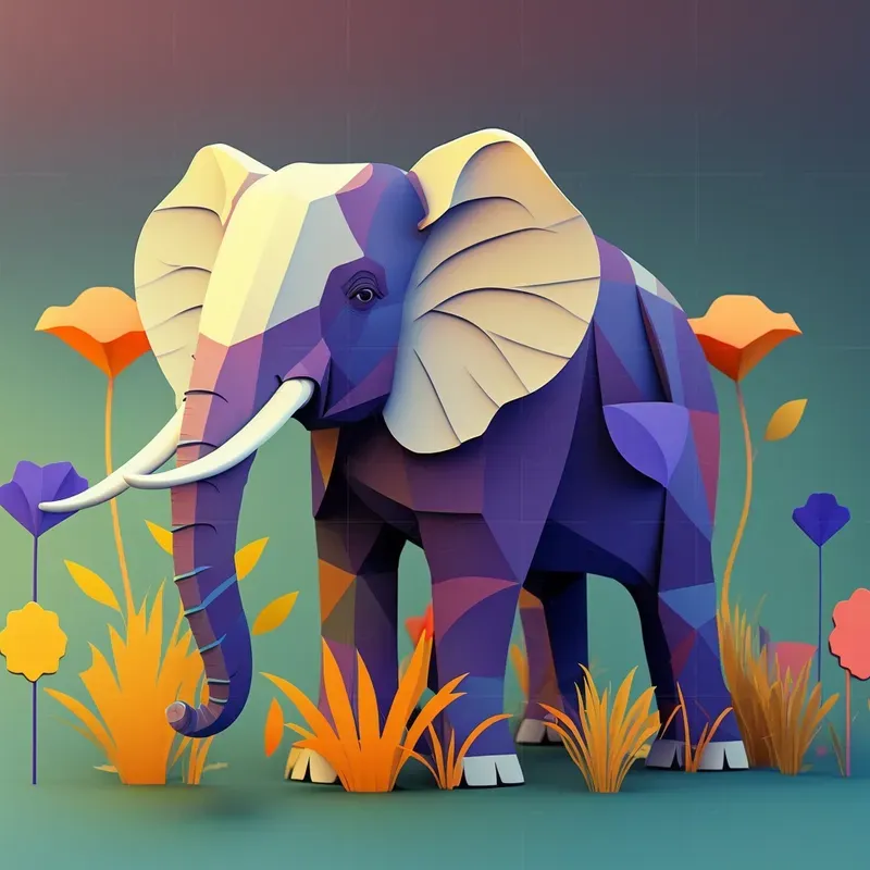 Polygon Animals Illustrations Midjourney Prompt | PromptBase