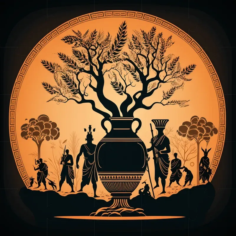 Ancient Greek Style Illustrations Midjourney Prompt | PromptBase