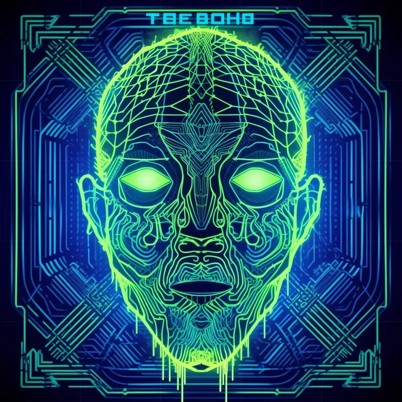 Techno Album Cover Artworks Midjourney Prompt | PromptBase