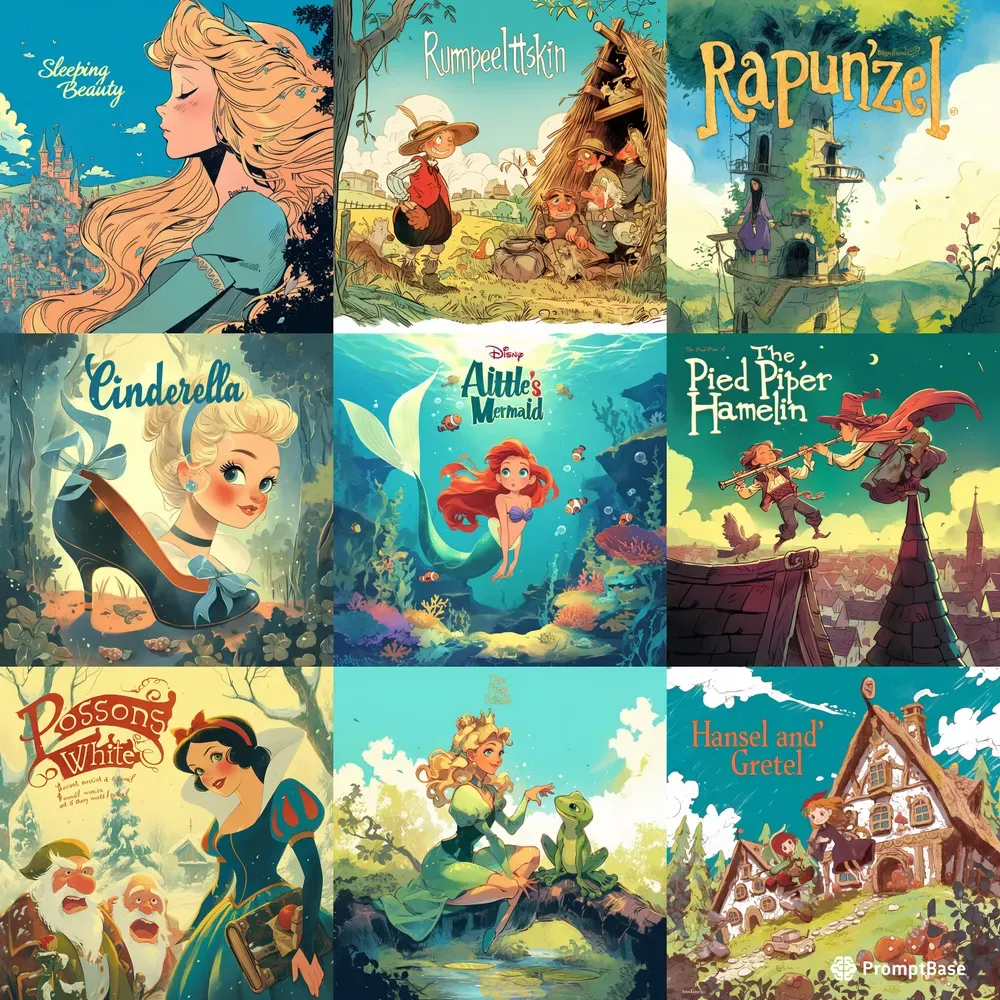 French Comic Inspired Kids Book Covers Midjourney Prompt | PromptBase