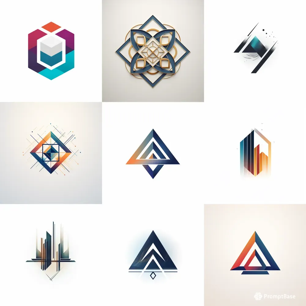 Professional Geometric Business Logos Midjourney Prompt | PromptBase