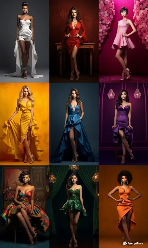 Photography Of Women Model Dresses Midjourney Prompt | PromptBase