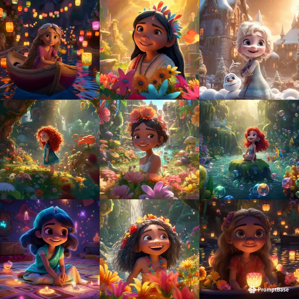 Disney Characters 3D Midjourney Prompt | PromptBase