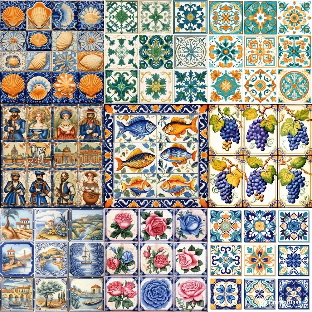 Azulejo Style Patterns Midjourney Prompt | PromptBase