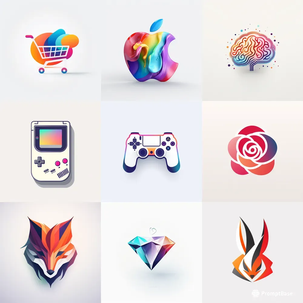 Simple Minimal Grafic Logos Midjourney Prompt | PromptBase