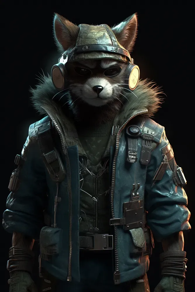 Stunning 3D Photos Of Cyberpunk Animals Midjourney Prompt | PromptBase