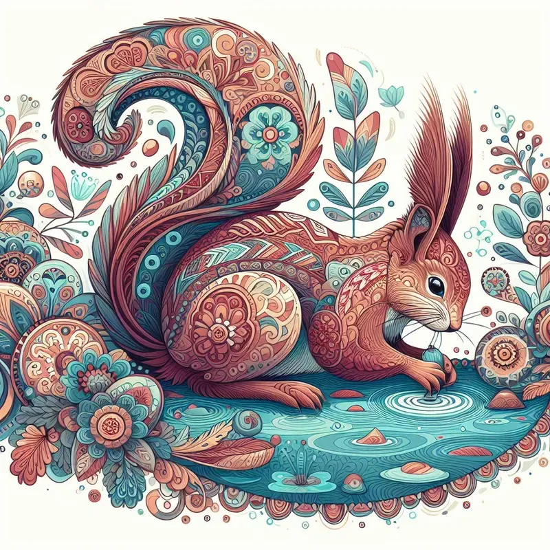 Scandinavian Folk Art Whimsical Animals DALL·E Prompt | PromptBase