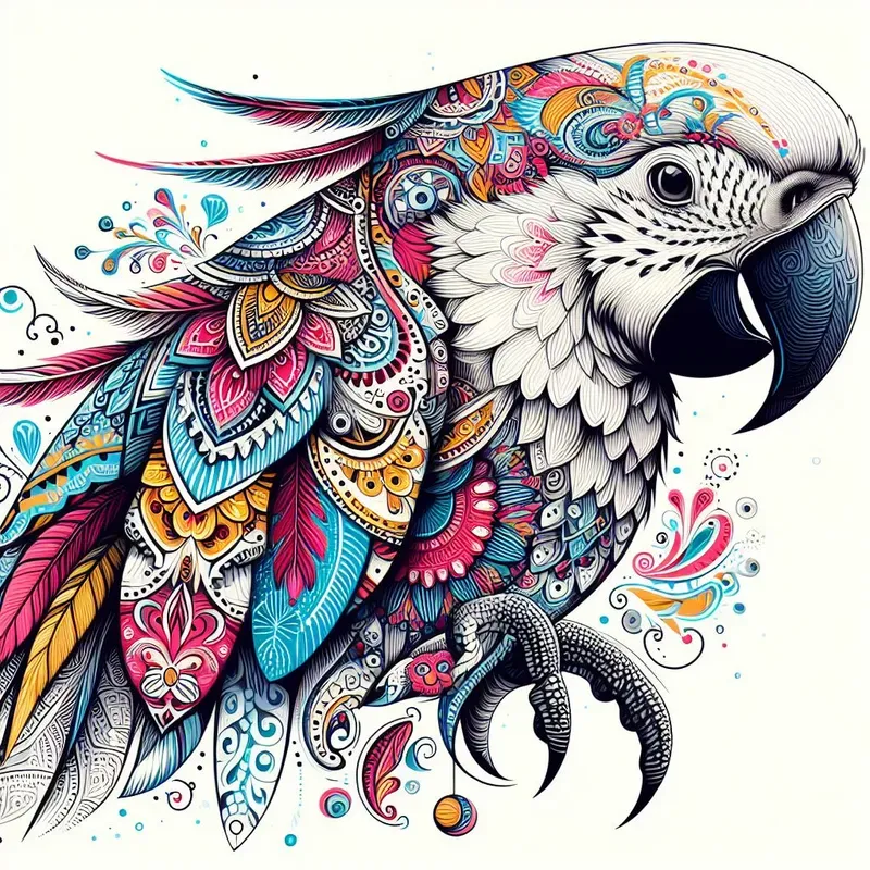 Scandinavian Folk Art Whimsical Animals DALL·E Prompt | PromptBase