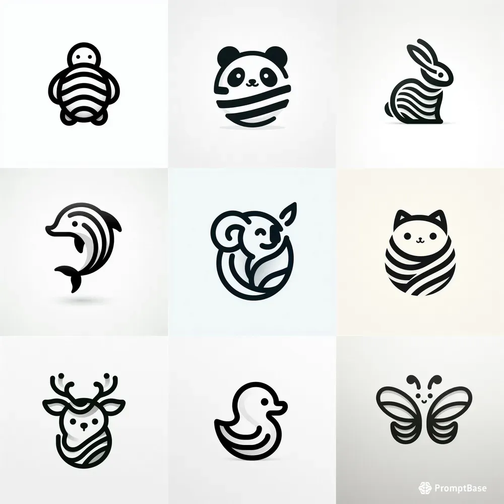 Little Animal Abstract Logos DALL·E Prompt | PromptBase