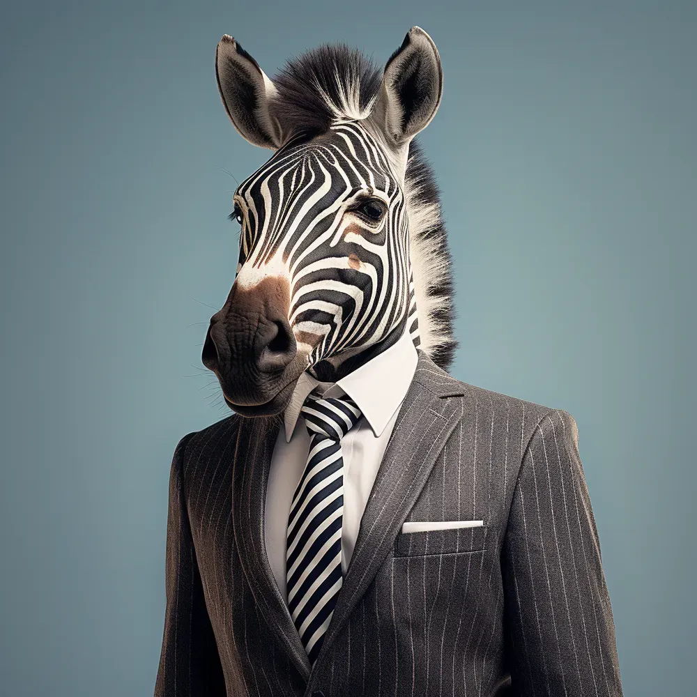 Funny Animals In Suits Midjourney Prompt | PromptBase