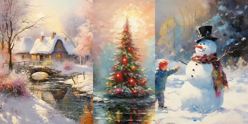 Claude Monet Christmas Designs Midjourney Prompt | PromptBase