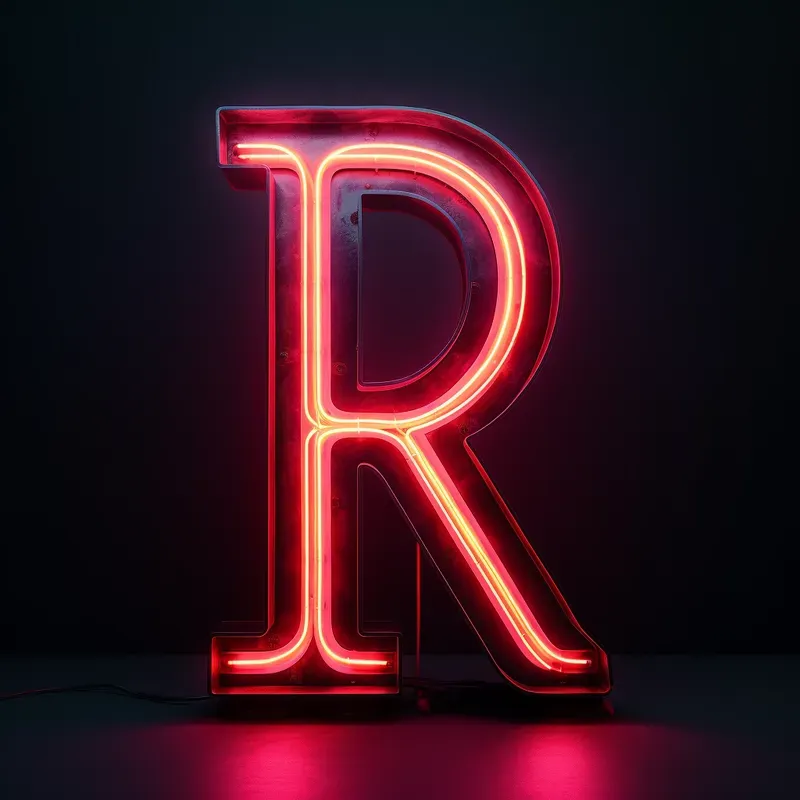 Neon Glowing Letter Midjourney Prompt | PromptBase