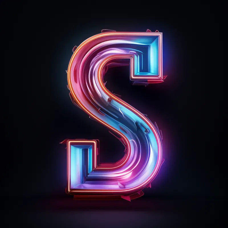 Neon Glowing Letter Midjourney Prompt | PromptBase