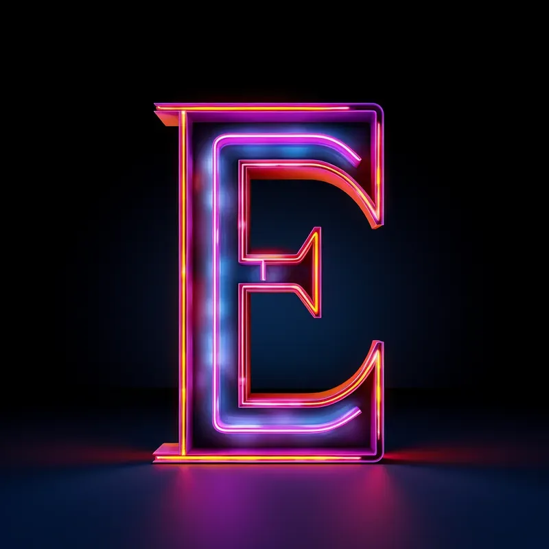 Neon Glowing Letter Midjourney Prompt | PromptBase