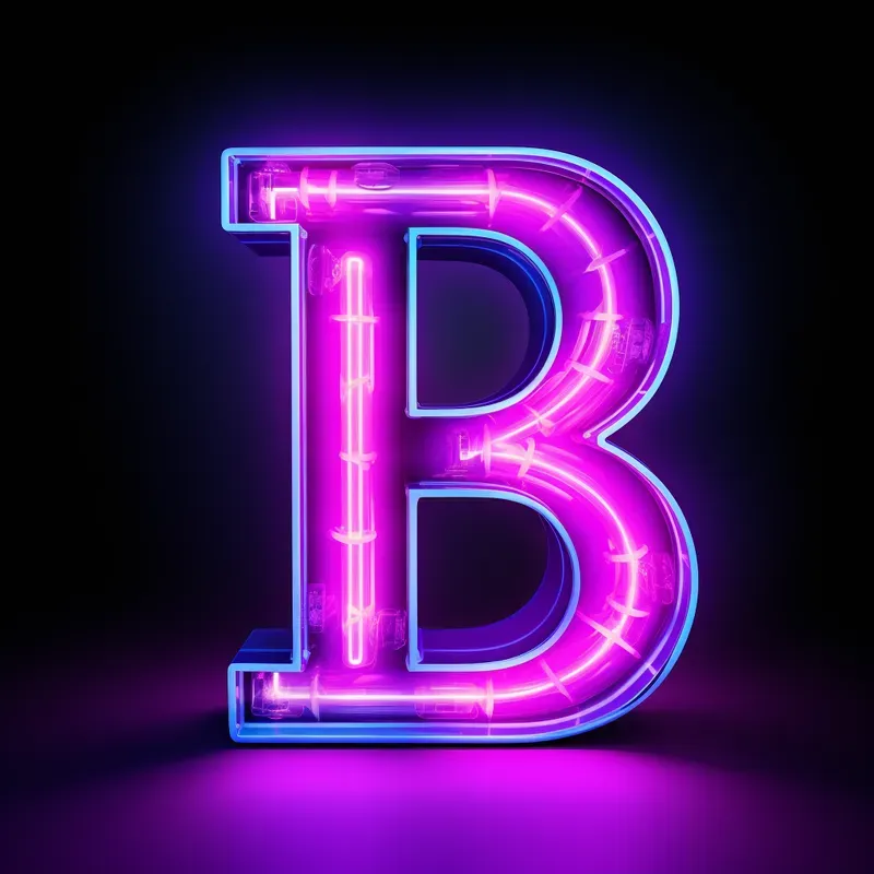 Neon Glowing Letter Midjourney Prompt | PromptBase