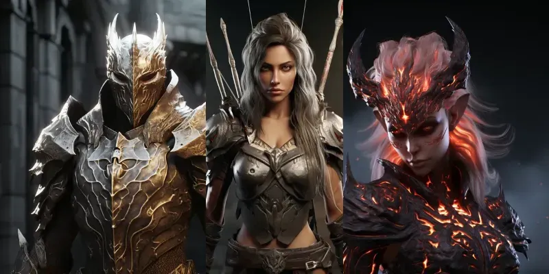 Unreal Engine Video Game Characters Midjourney Prompt | PromptBase