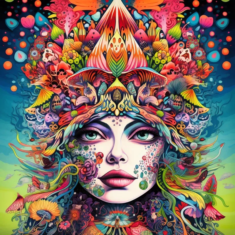 Lsd Trip Artworks Midjourney Prompt | PromptBase