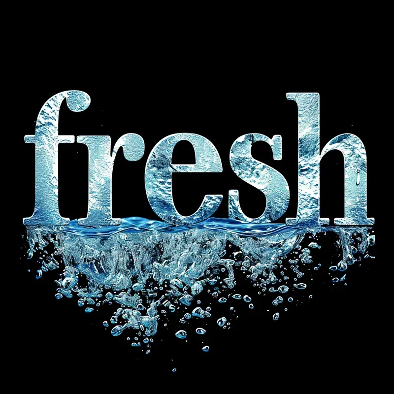 Fluid Water Fonts For Text Midjourney Prompt | PromptBase
