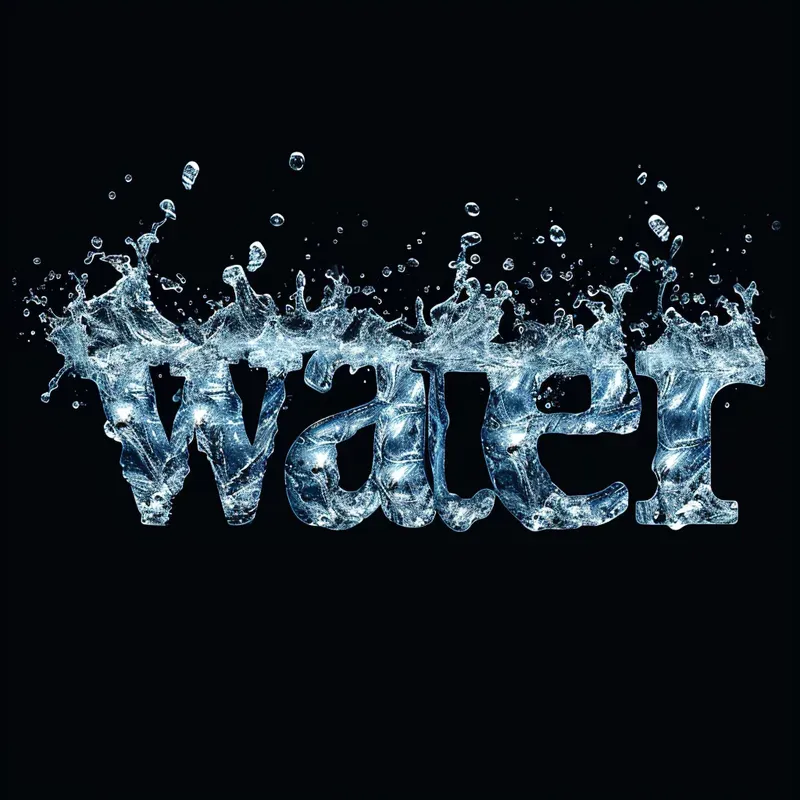 Fluid Water Fonts For Text Midjourney Prompt | PromptBase