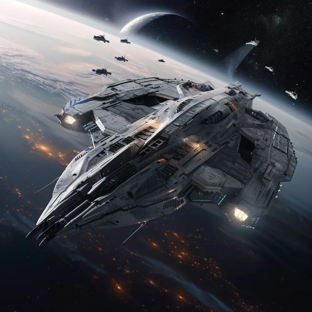 Ultrarealistic Custom Spaceship Photos Midjourney Prompt | PromptBase