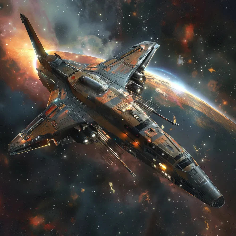 Ultrarealistic Custom Spaceship Photos Midjourney Prompt | PromptBase