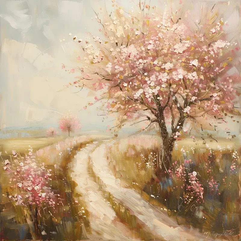 Beautiful Vintage Spring Oil Paintings Midjourney Prompt | PromptBase