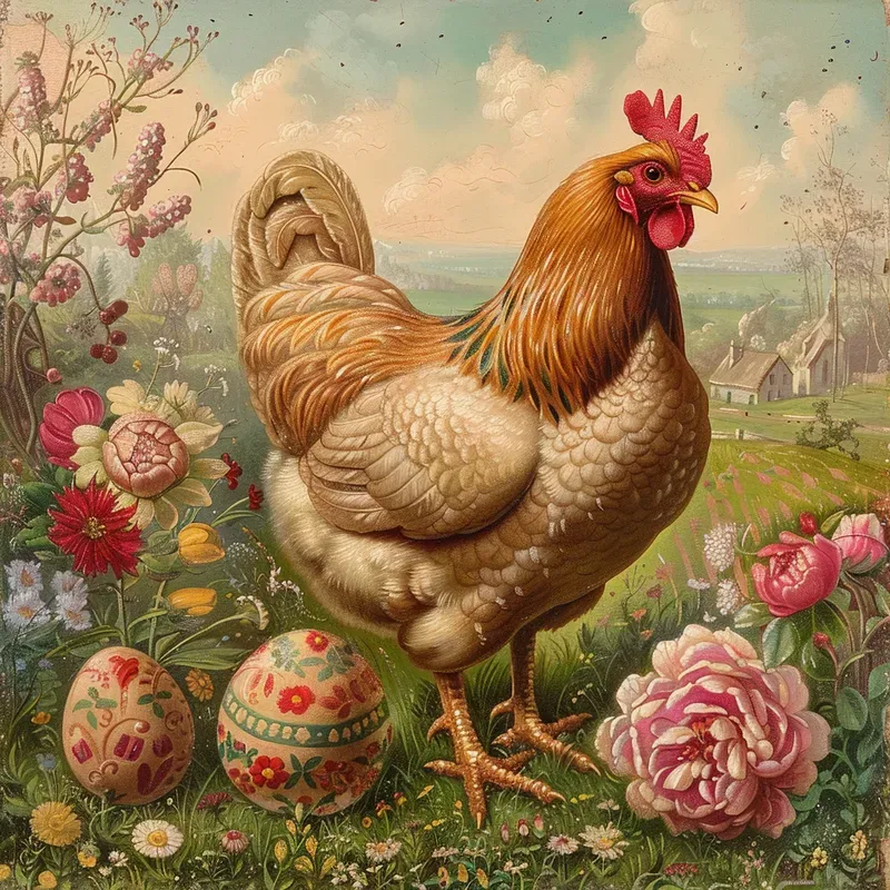 Beautiful Vintage Easter Oil Paintings Midjourney Prompt | PromptBase