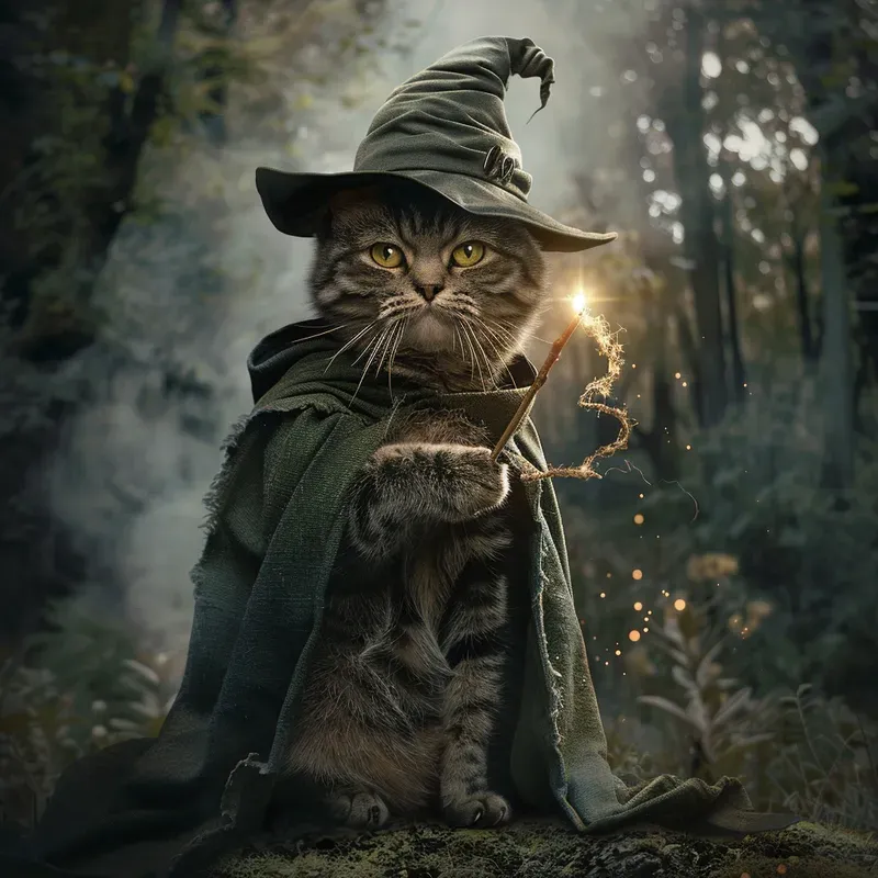 Realistic Magical Animal Wizards Midjourney Prompt | PromptBase