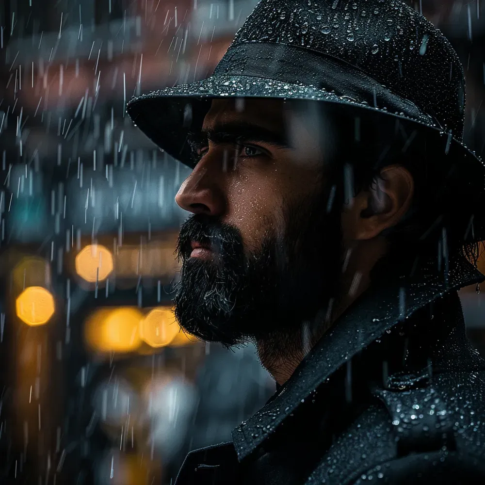 Realistic Rain Portrait Photographs Midjourney Prompt | PromptBase